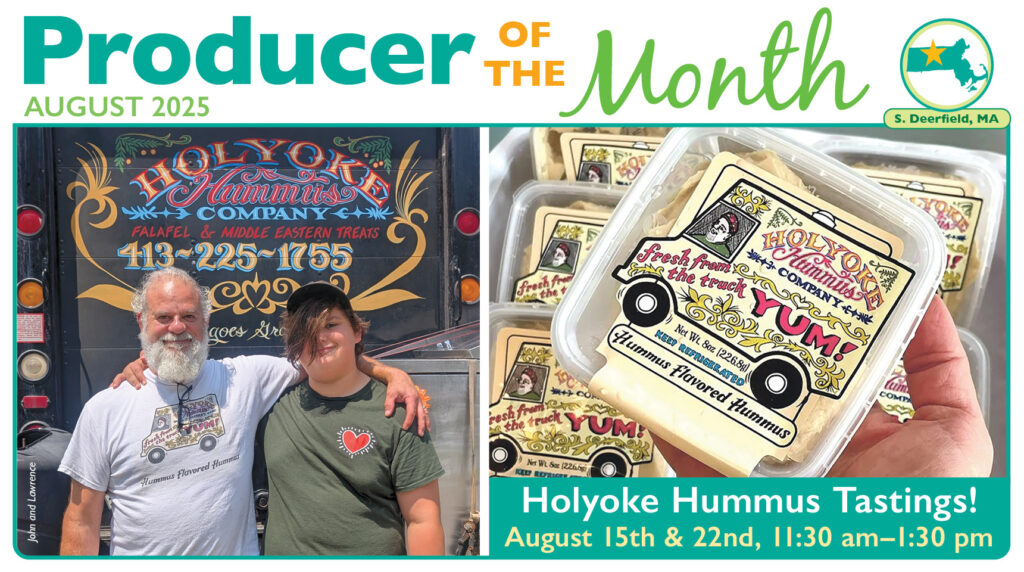 August Producer of the Month Holyoke Hummus Company Tasting ...